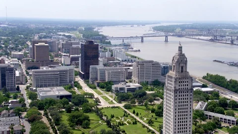 Baton Rouge Downtown, Capitol Building, ... | Stock Video | Pond5