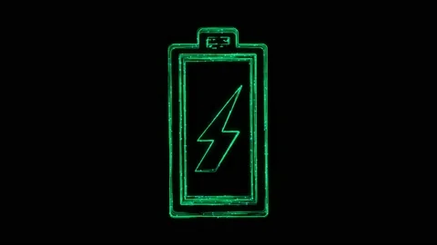 Battery Animated Icon appearing with Lin... | Stock Video | Pond5