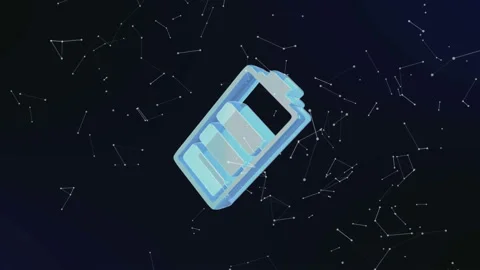 battery being formed by revolving partic... | Stock Video | Pond5