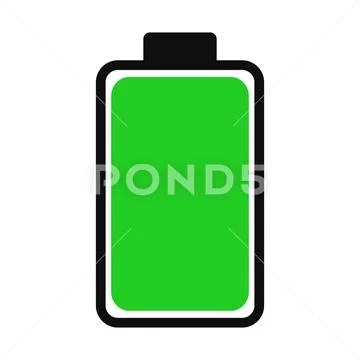 Battery charge status . Icon phone battery energy levels and power ...