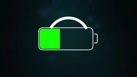 Battery Charging Symbol Featuring a Circ... | Stock Video | Pond5