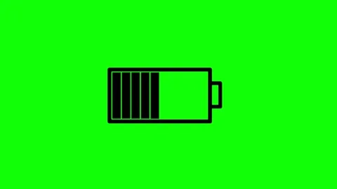 Battery charging symbol green screen mot... | Stock Video | Pond5