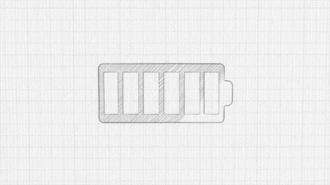 Battery icon with color drawing effect. ... | Stock Video | Pond5