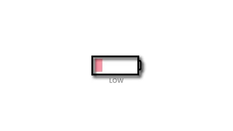 Battery low icon animate on a white colo... | Stock Video | Pond5
