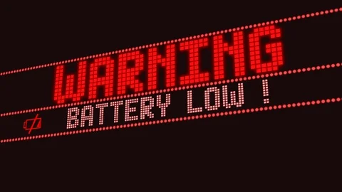 Warning Low Battery Stock Video Footage | Royalty Free Warning Low ...