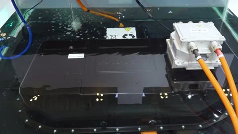 Battery of Wuling Air EV car having test... | Stock Video | Pond5