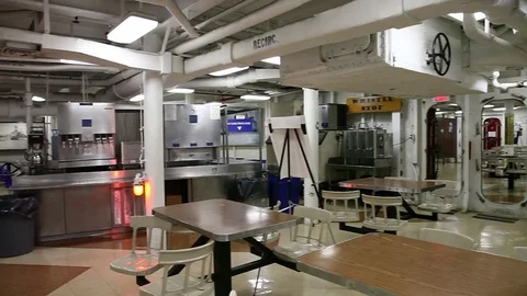 Battleship dining room | Stock Video | Pond5