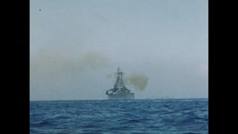 Battleship Firing Stock Video Footage | Royalty Free Battleship Firing ...