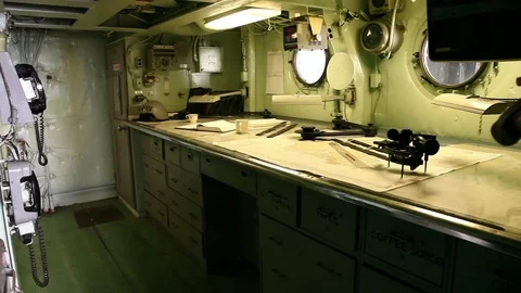 Battleship planning room | Stock Video | Pond5