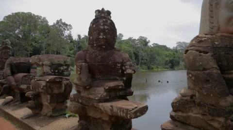 Bayan temple - pan of temple entrance ma... | Stock Video | Pond5