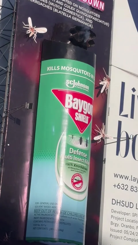 Baygon Billboard Turns Heads, Pasig - 17... | Stock Video | Pond5