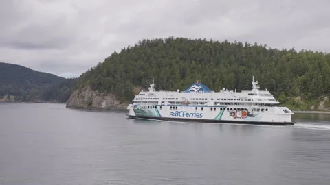 BC Ferries Passing By the islands on the... | Stock Video | Pond5