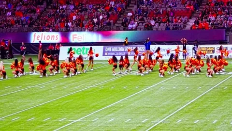 BC Stadium Lions Felions Cheerleaders st... | Stock Video | Pond5
