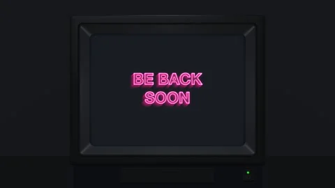 Be Back Soon Screen Stock Video Footage | Royalty Free Be Back Soon ...