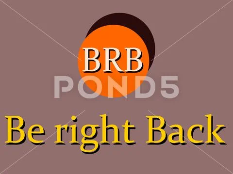 Be right back sentence made with logical logo art pattern ~ Clip Art ...