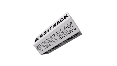 Be Right Back Text icon background anima... | Stock Video | Pond5