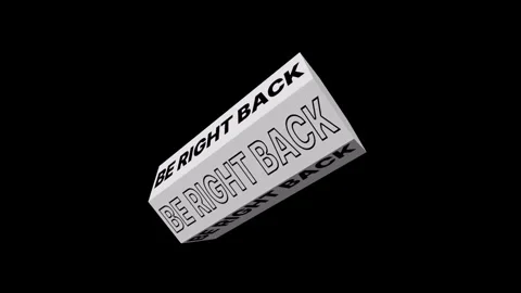 Be Right Back Text icon background anima... | Stock Video | Pond5