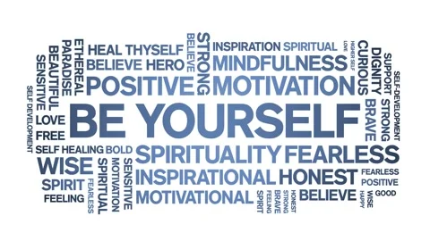 Be Yourself animated word cloud,animatio... | Stock Video | Pond5