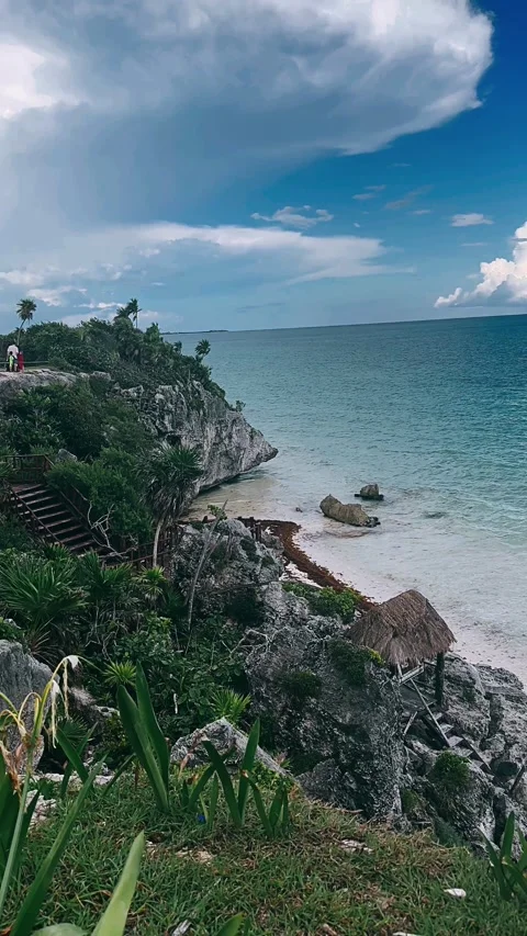 beach and sea,view of the sea, hut, sea,... | Stock Video | Pond5