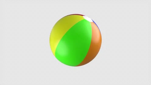 Beach ball sprite element loop with alph... | Stock Video | Pond5