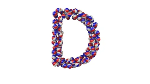Beach Ball Themed Font Letter D | Stock Video | Pond5