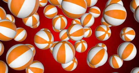 Beach Balls falling slow motion animatio... | Stock Video | Pond5