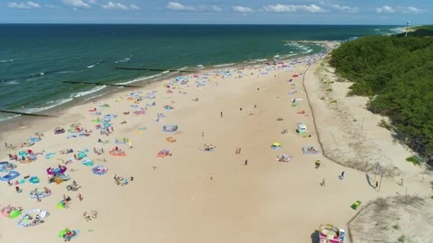 Beach Baltic Sea Rowy Plaza Morze Baltyc... | Stock Video | Pond5