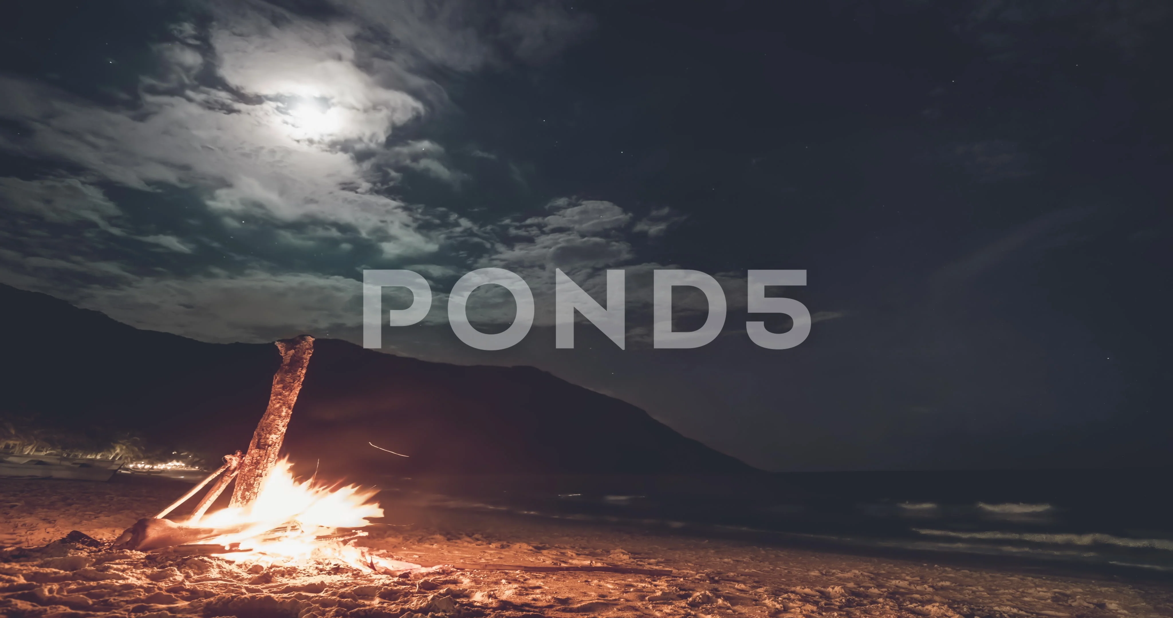 Vintage Beach Party Bonfire