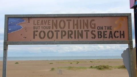 Beach conservation sign leave nothing bu... | Stock Video | Pond5