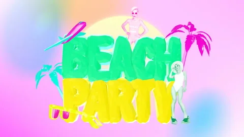 Tropical Party Flyer Stock Footage ~ Royalty Free Stock Videos | Pond5