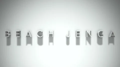 beach jenga 3D title animation with shad... | Stock Video | Pond5