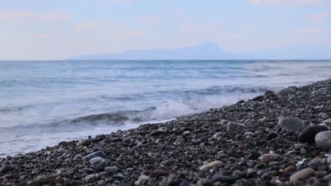 Beach Rough Sea Waves. Water background. | Stock Video | Pond5