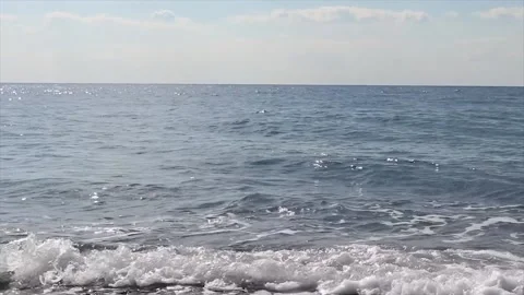 Beach Rough Sea Waves. Water background.... | Stock Video | Pond5