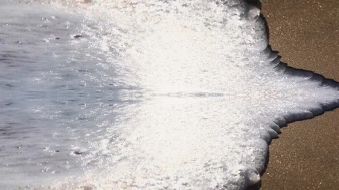 Beach Shore Wave Transition Mirror Effec... | Stock Video | Pond5