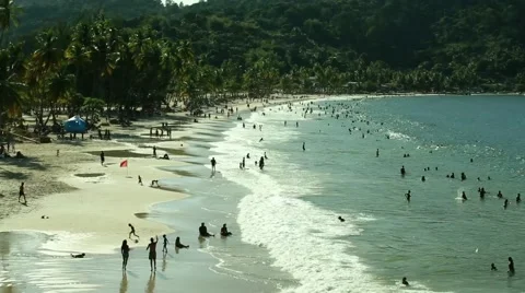 Beach Static Mountain In Background | Stock Video | Pond5