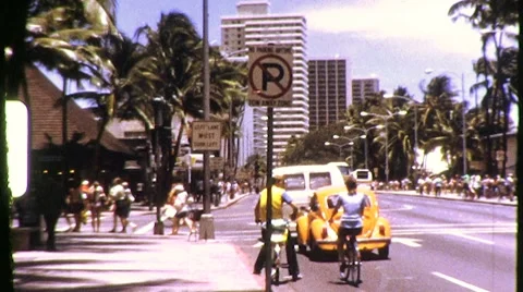 Beach Street Scene Downtown Honolulu Haw... | Stock Video | Pond5