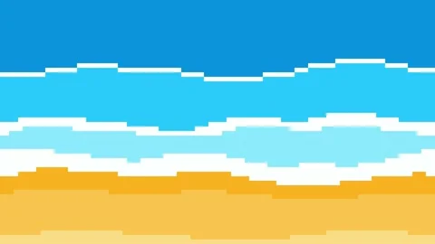 Beach top view Wave transition animation | Stock Video | Pond5