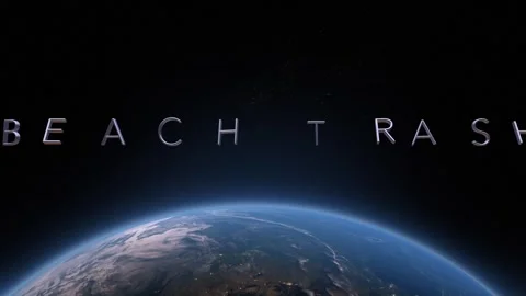 Beach trash 3D title animation on the pl... | Stock Video | Pond5