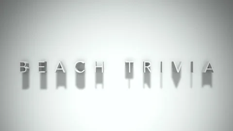 beach trivia 3D title animation white te... | Stock Video | Pond5