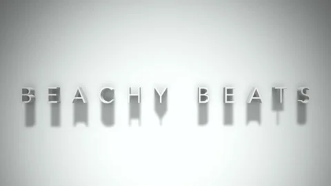 beachy beats 3D title animation white te... | Stock Video | Pond5