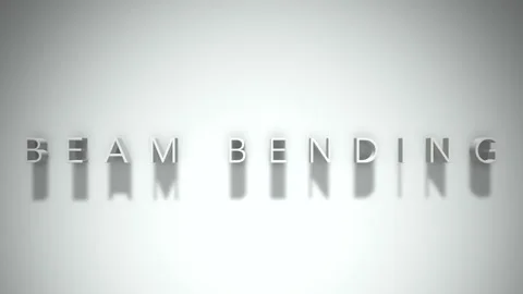 beam bending 3D title animation white te... | Stock Video | Pond5