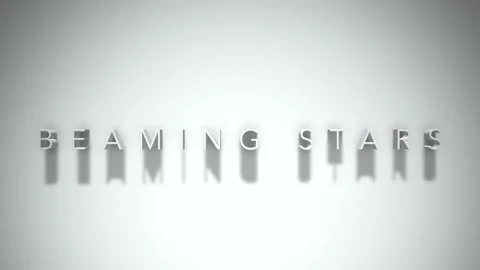 beaming stars 3D title animation white t... | Stock Video | Pond5