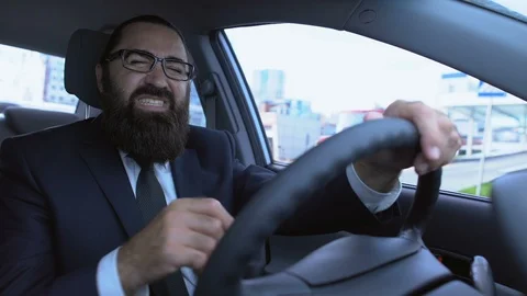 Bearded man in suit suffering sudden hea... | Stock Video | Pond5