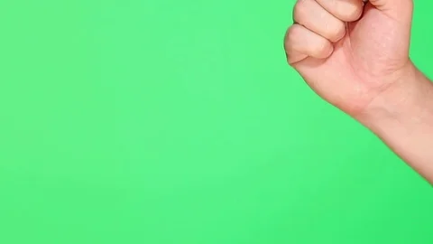 Beat male hand on green screen, chroma k... | Stock Video | Pond5