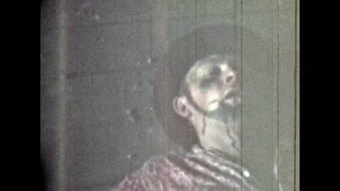 Beaten man face portrait in brick room, ... | Stock Video | Pond5