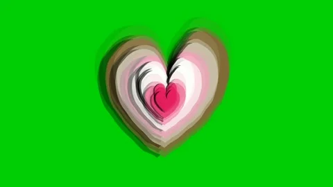 Beating heart love cartoon animation on ... | Stock Video | Pond5