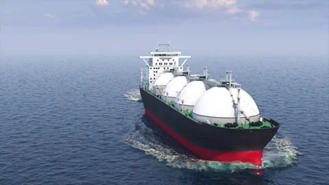Beautiful 3D animation of a gas tanker. ... | Stock Video | Pond5