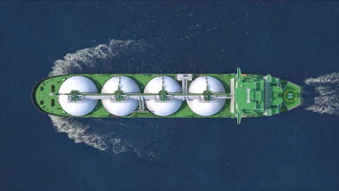 Beautiful 3D animation of a gas tanker. ... | Stock Video | Pond5
