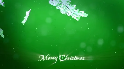 beautiful 3d snowflakes fly in air at ni... | Stock Video | Pond5