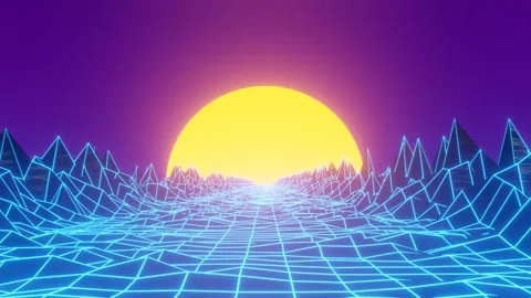 Beautiful 80s retro background loop anim... | Stock Video | Pond5